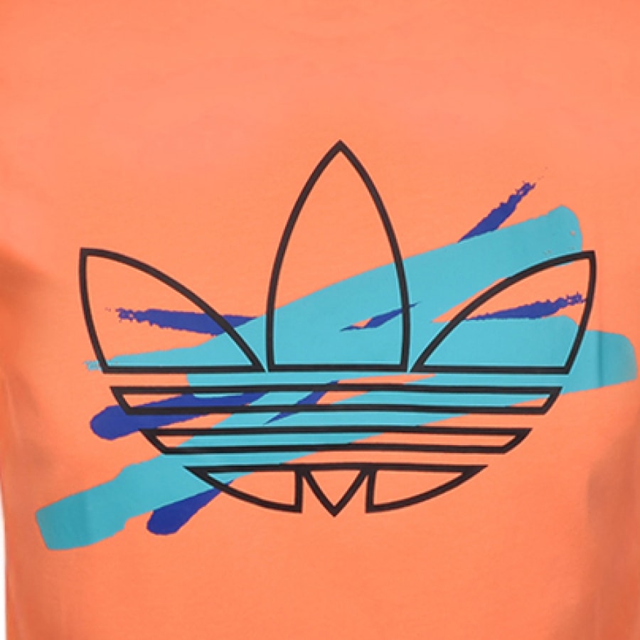 adidas Originals Paint Logo T Shirt Orange | Mainline Menswear
